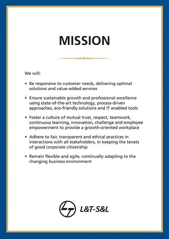 Vision & Mission - L&T-Sargent & Lundy